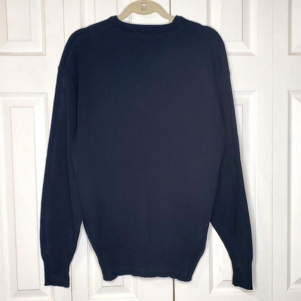 Izod Sweater V Neck Logo Academia Grandpa Retro Vinta… - Gem